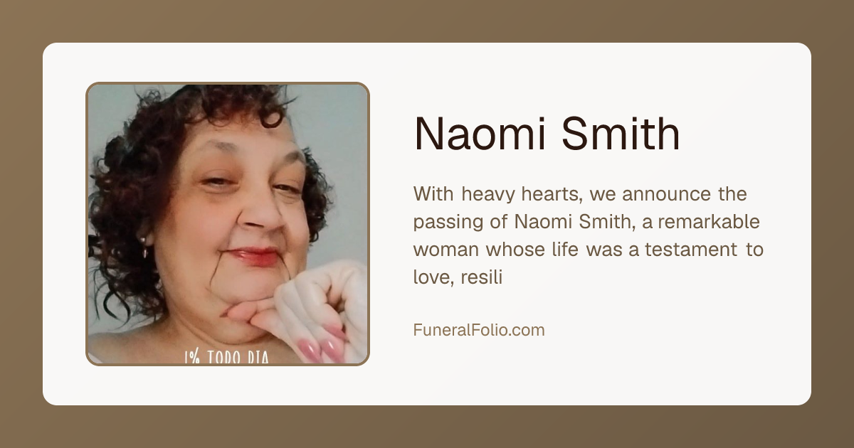 Naomi Smith - Obituary | FuneralFolio