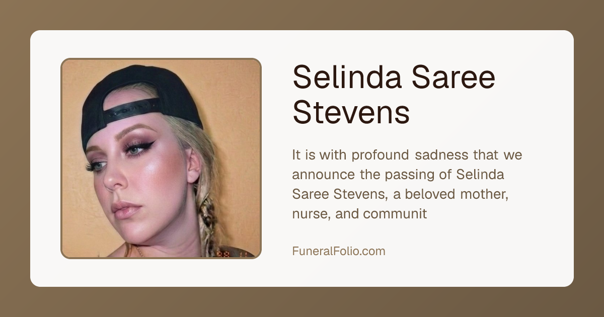 Selinda Saree Stevens - Obituary | FuneralFolio